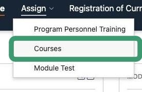 How to view course results for users assigned training at your program