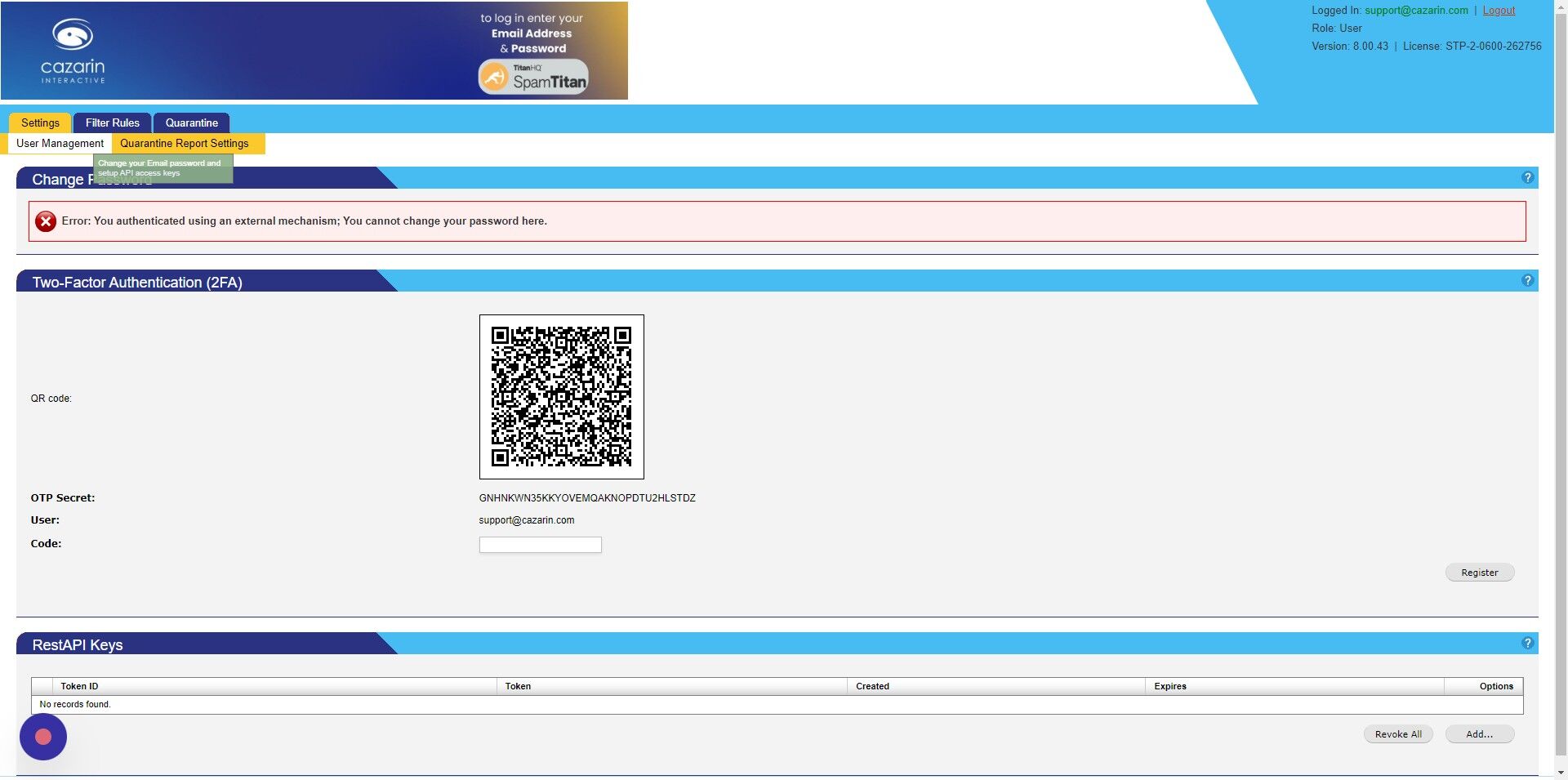 Welcome to SpamTitan! - Cazarin Interactive