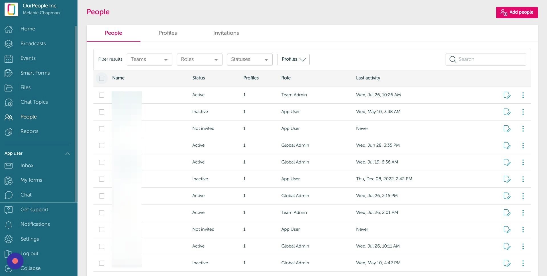 How to Invite People and Schedule Invitations – OurPeople