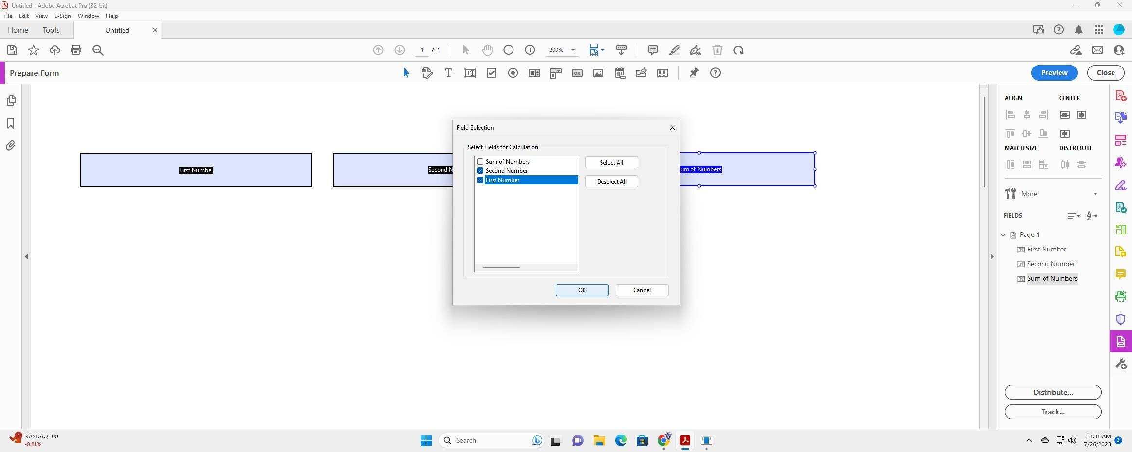 How To Create a Calculating Form in Adobe Pro – Odyssey Systems ...