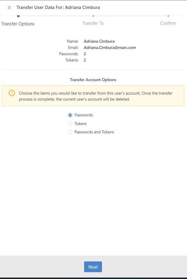How to transfer a user's credentials to another user? – GateKeeper