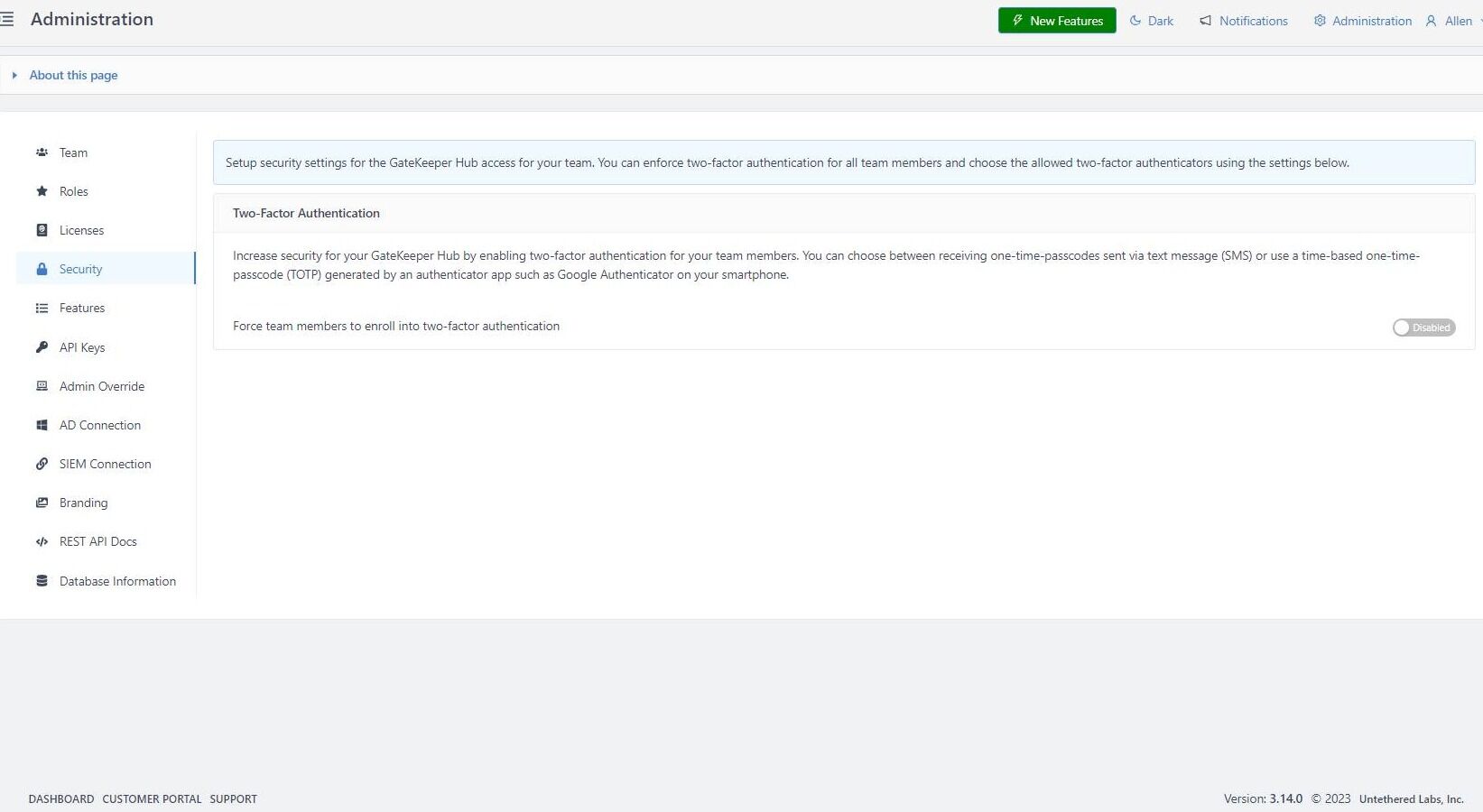 How to enforce 2FA on login for GateKeeper Hub admins and team members ...