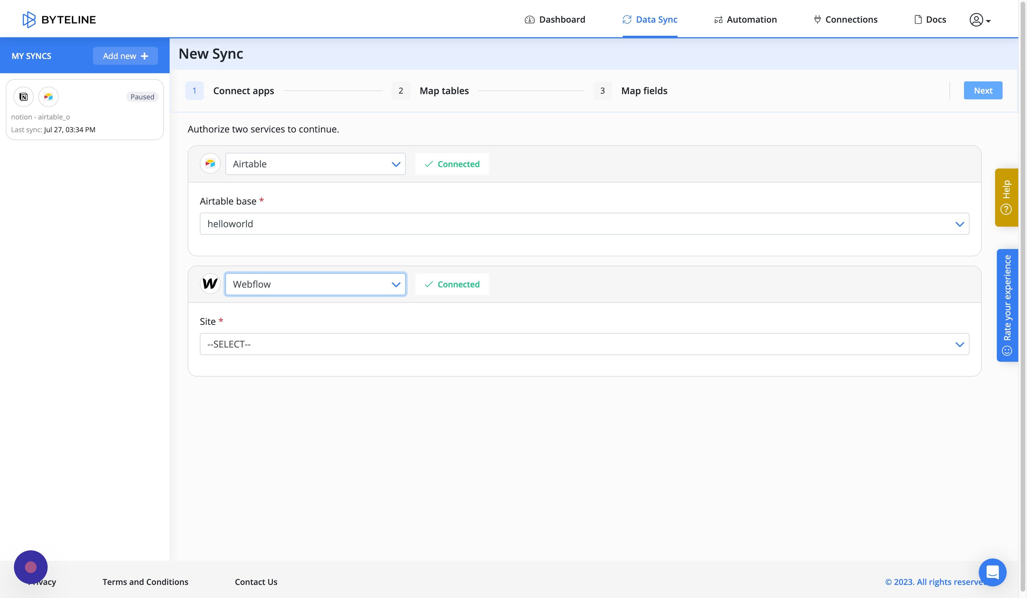 Webflow CMS Data Sync - Byteline documentation