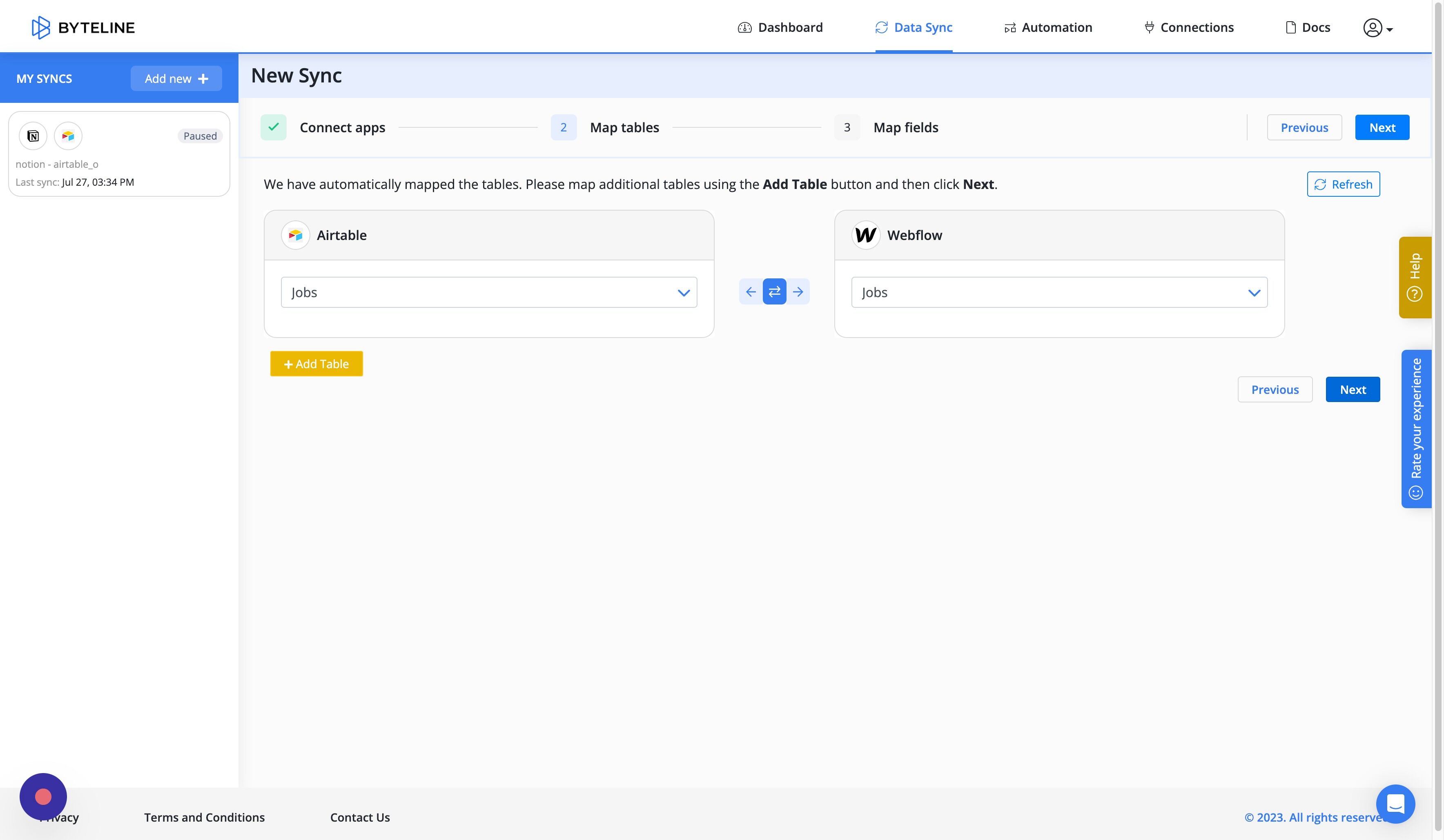 Webflow CMS Data Sync - Byteline documentation