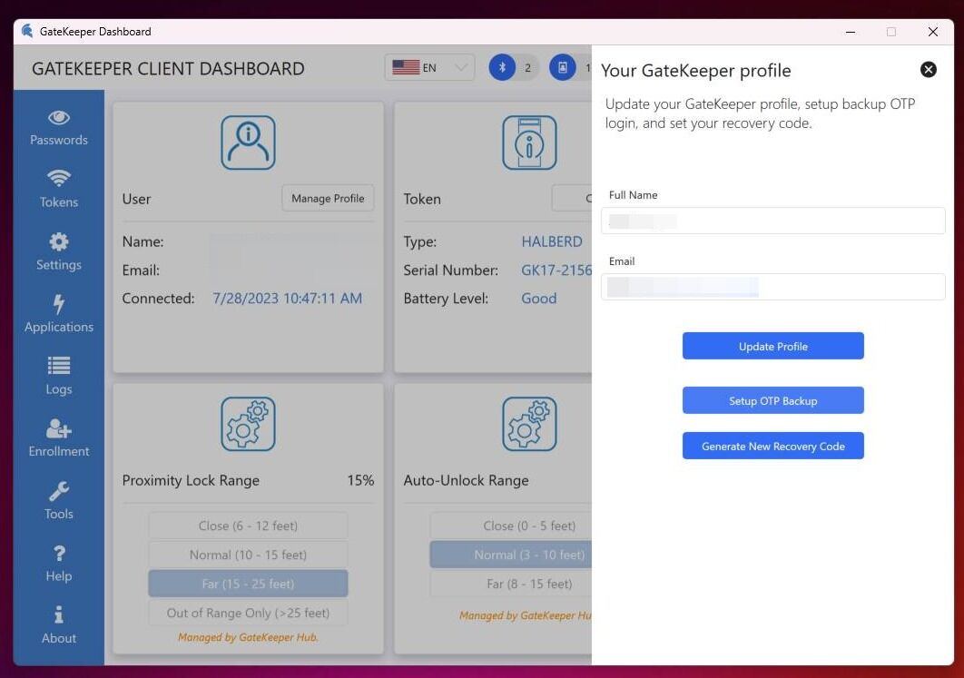 How to setup OTP and Email login through the GateKeeper Client app. – GateKeeper