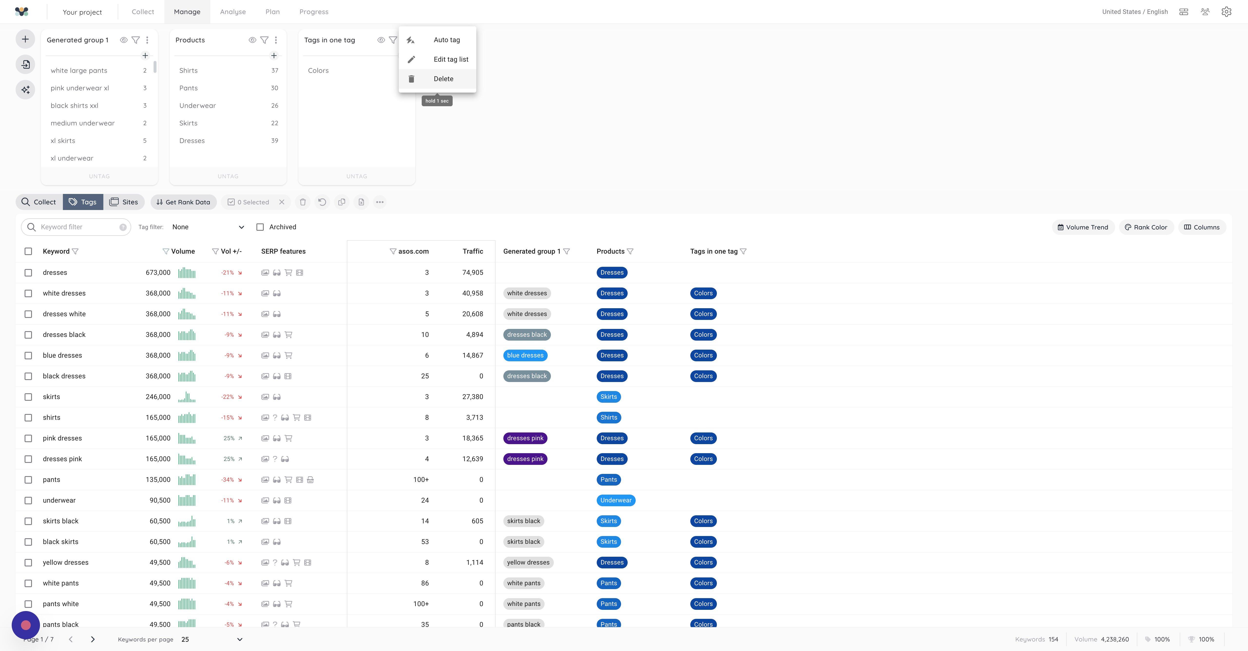 How do I remove a tag group? - Voxel