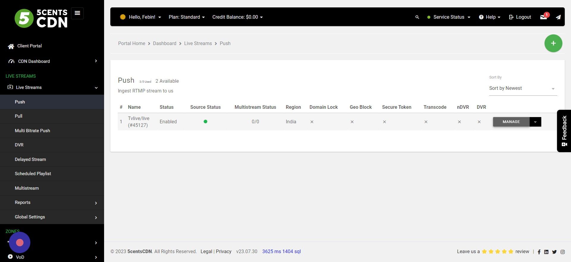 What is Live Transcoding Core? How to use it? – 5centsCDN Help Center