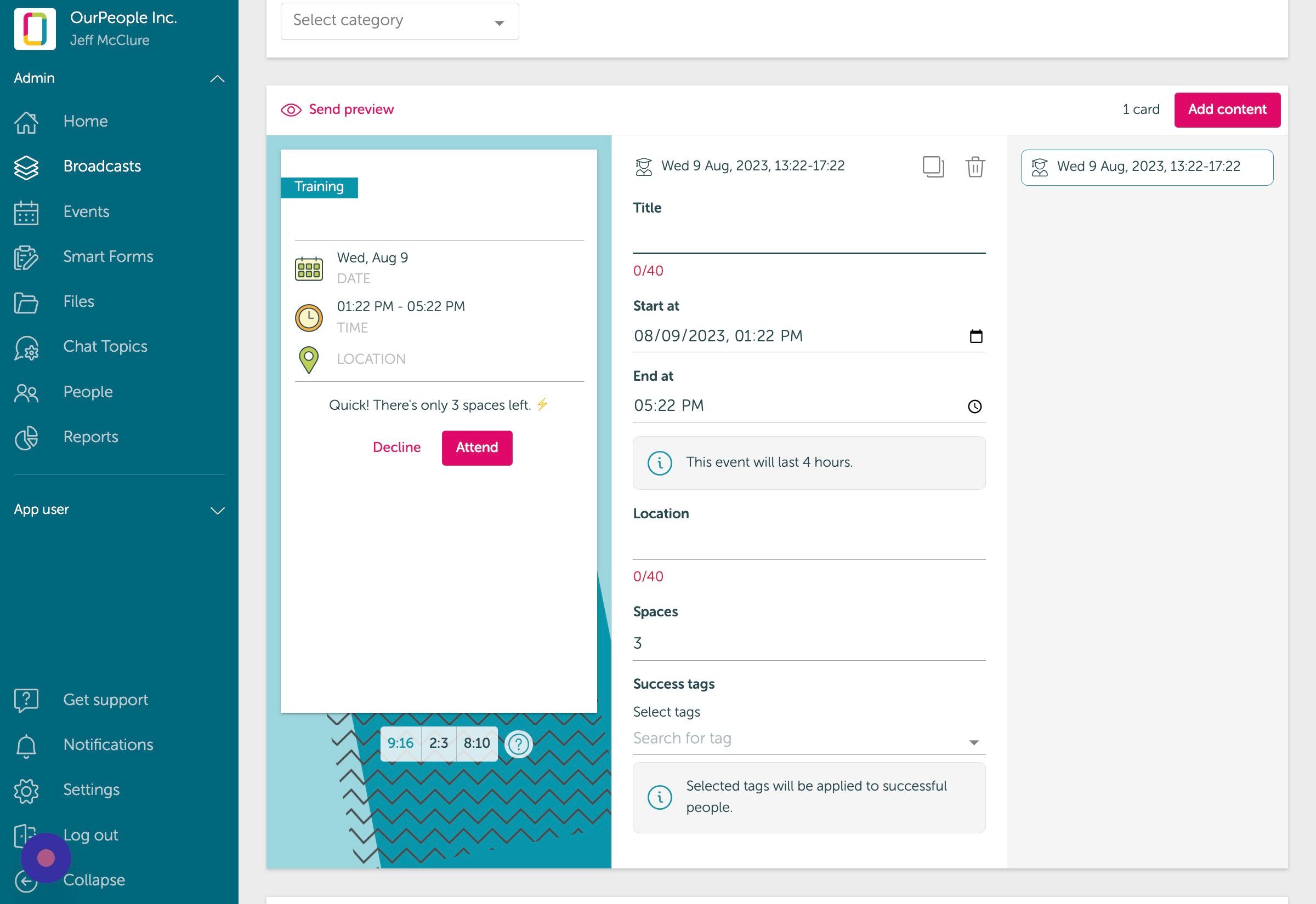 Training Card – OurPeople