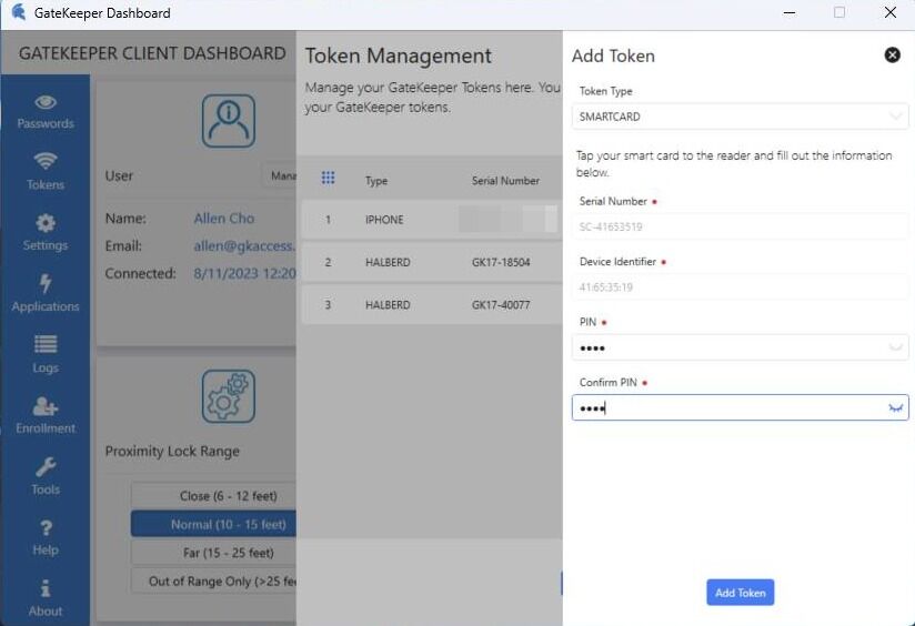 How to register your Smartcard to your profile. – GateKeeper