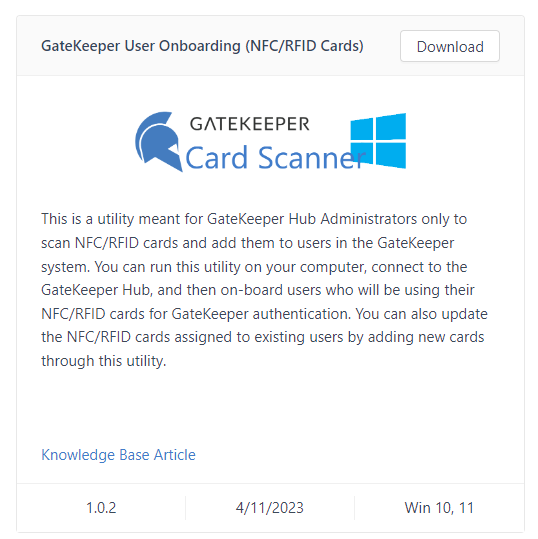 How to register the NFC/RFID card for a new user. – GateKeeper