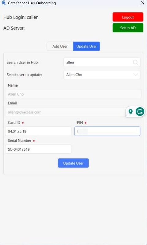 How to register the NFC/RFID card for an existing GateKeeper user? – GateKeeper