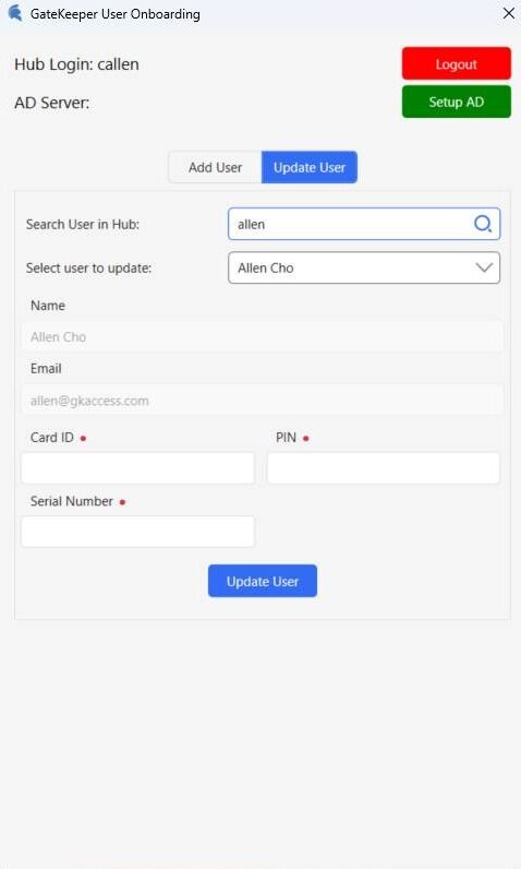 How to register the NFC/RFID card for an existing GateKeeper user ...