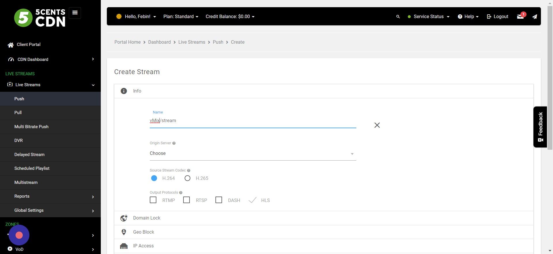 How to encode a stream to 5centsCDN using vMix encoder? – 5centsCDN Help Center