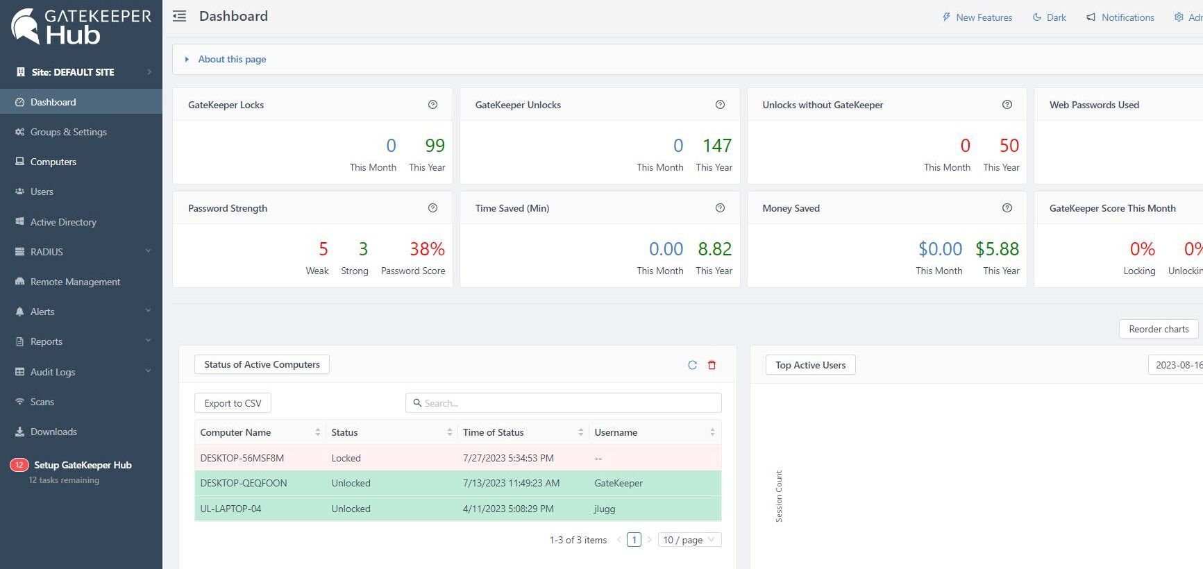 How to change the computer's Site. – GateKeeper