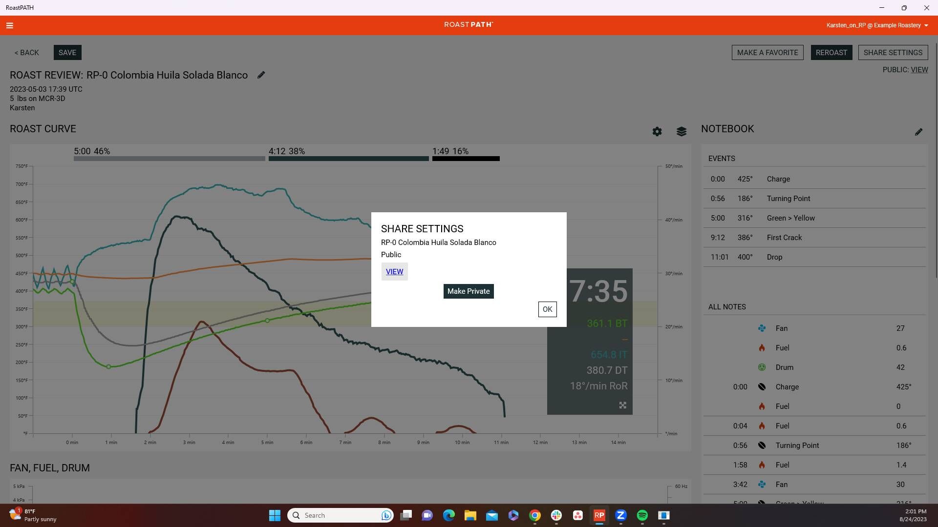 Sharing Profiles – RoastPATH