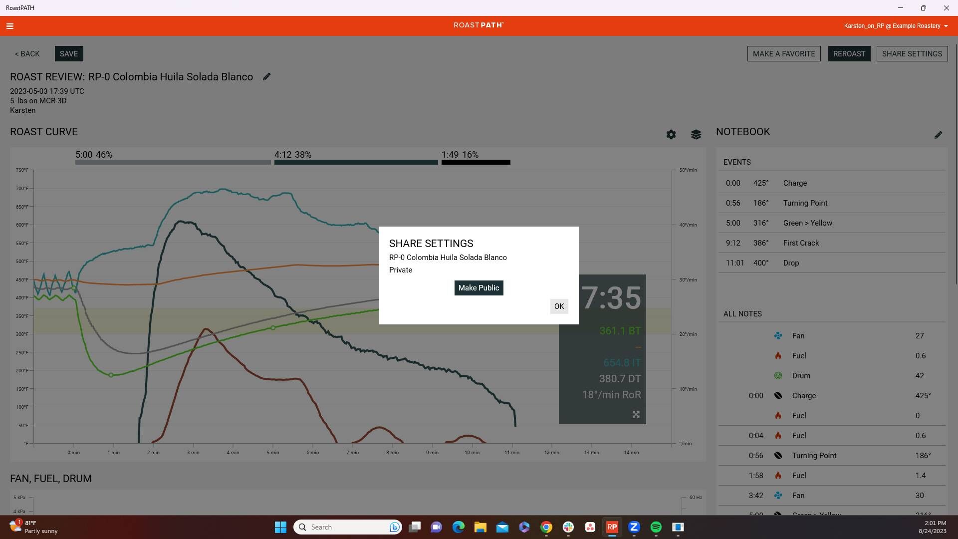 Sharing Profiles – RoastPATH