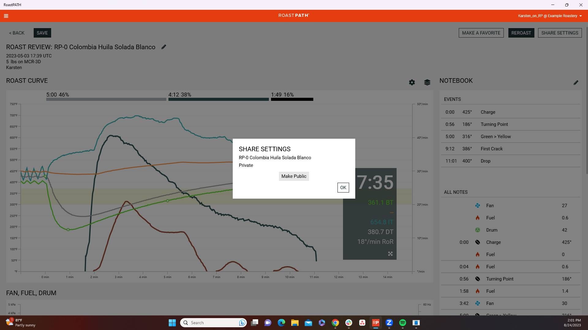 Sharing Profiles – RoastPATH