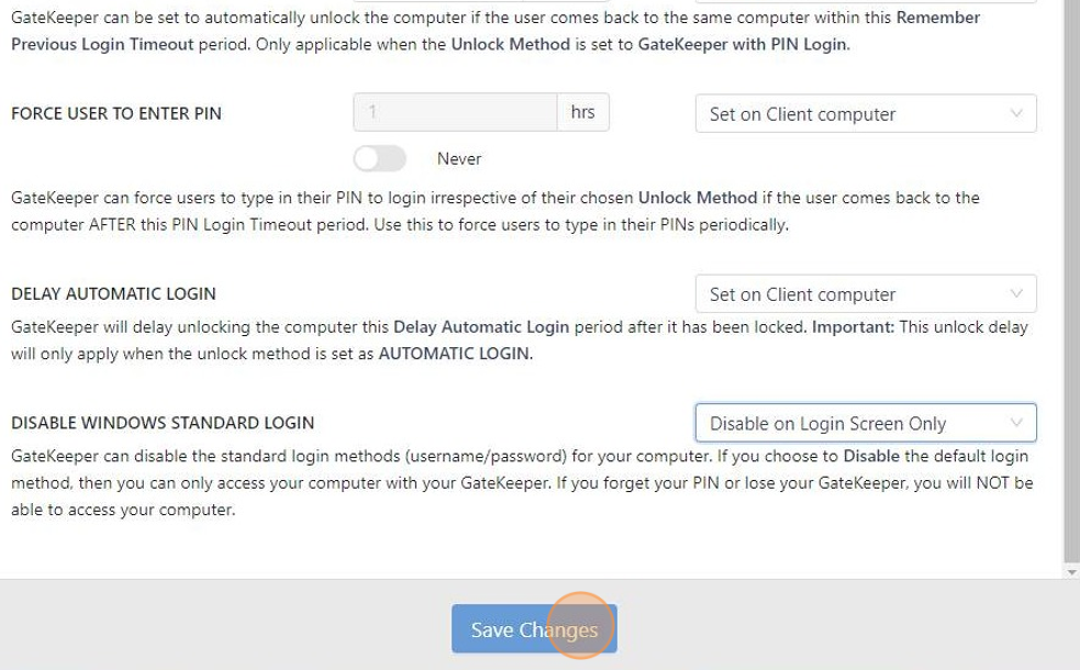 Make Gatekeeper The Only Login Option Gatekeeper