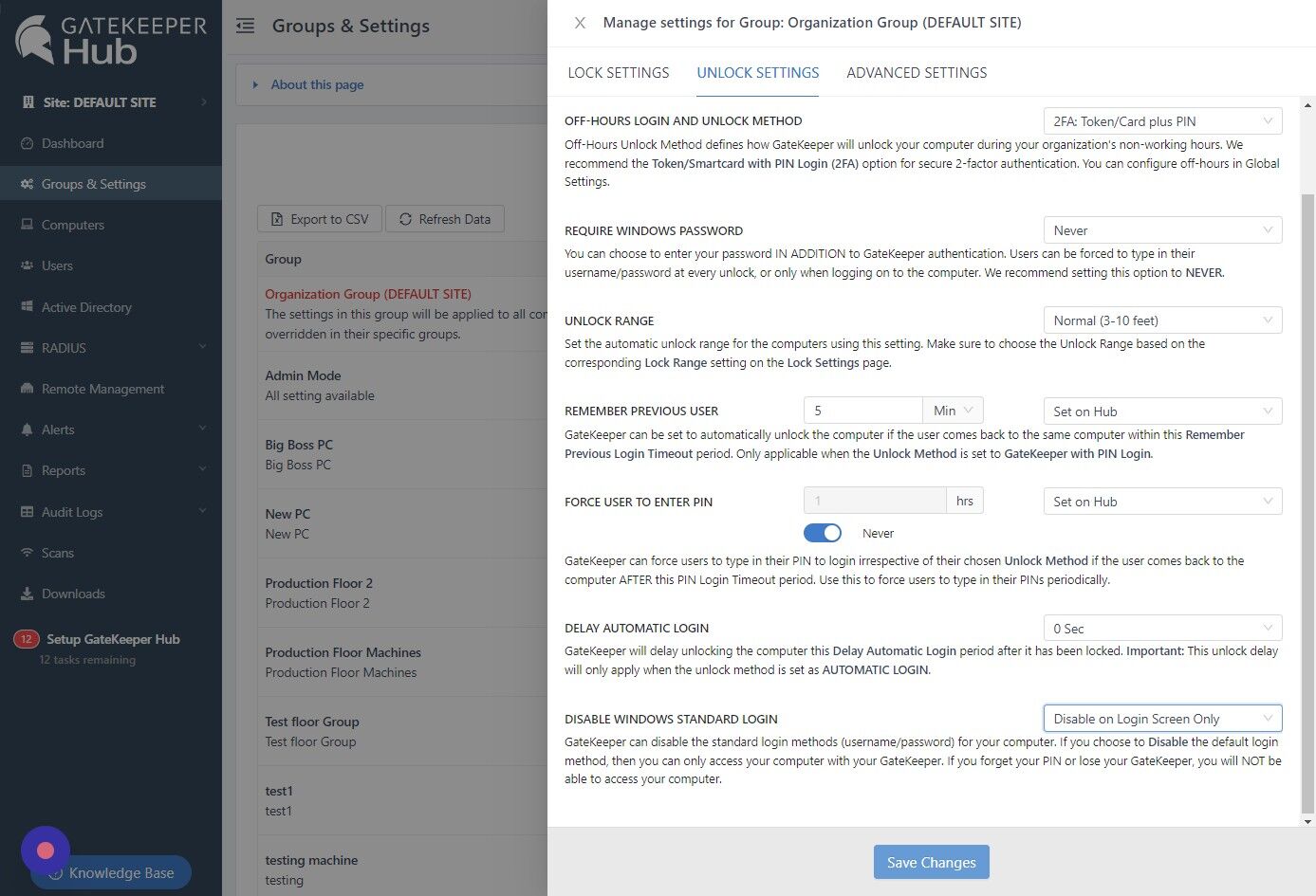 How to disable the Windows Credential Provider through the GateKeeper Hub. – GateKeeper