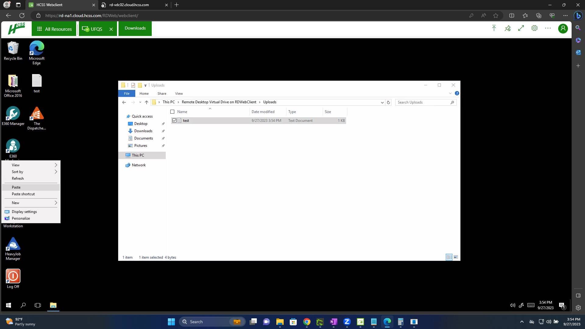 How to Upload and Download Files From/To the HCSS Cloud Web Client