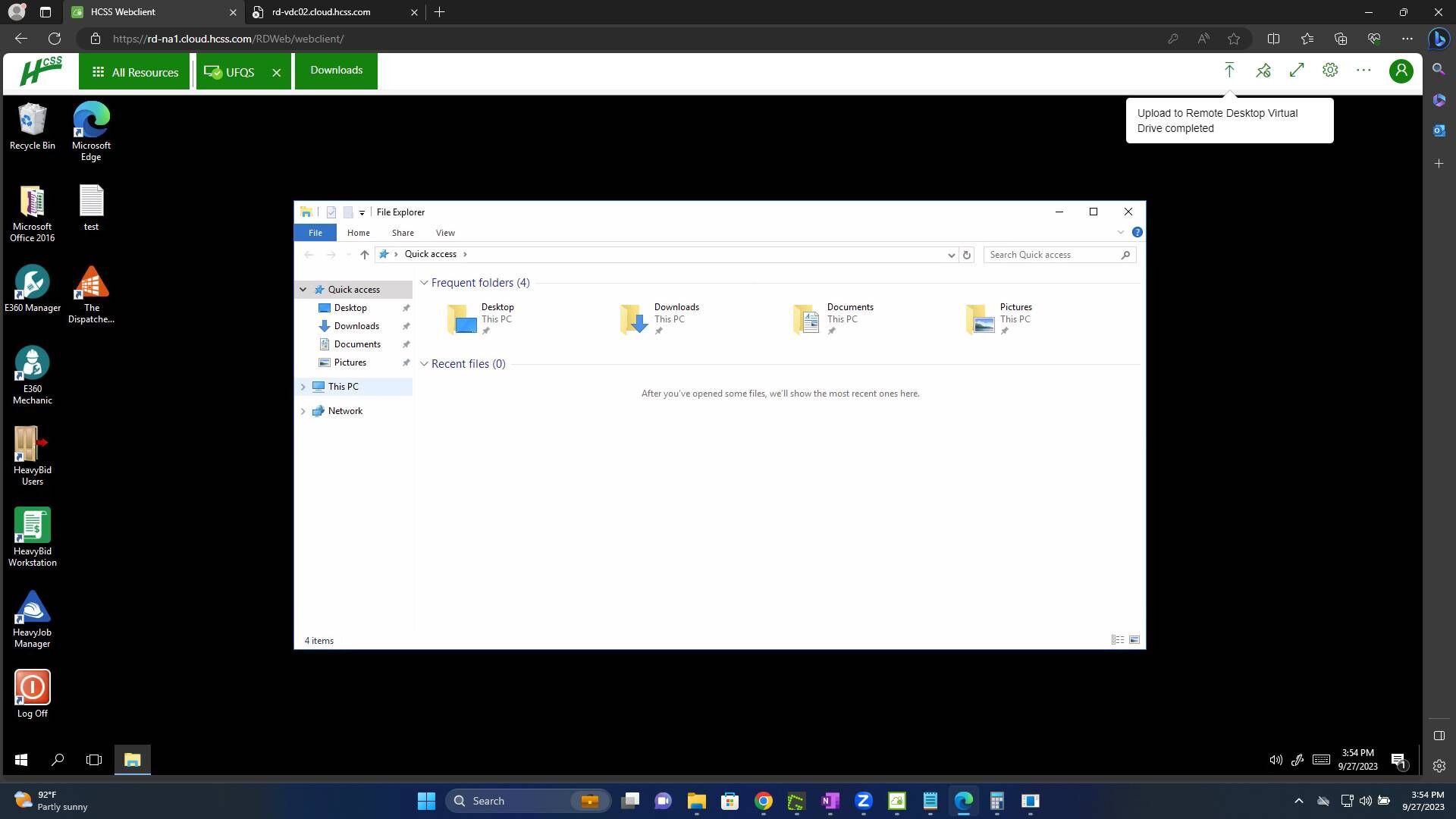 How to Upload and Download Files From/To the HCSS Cloud Web Client