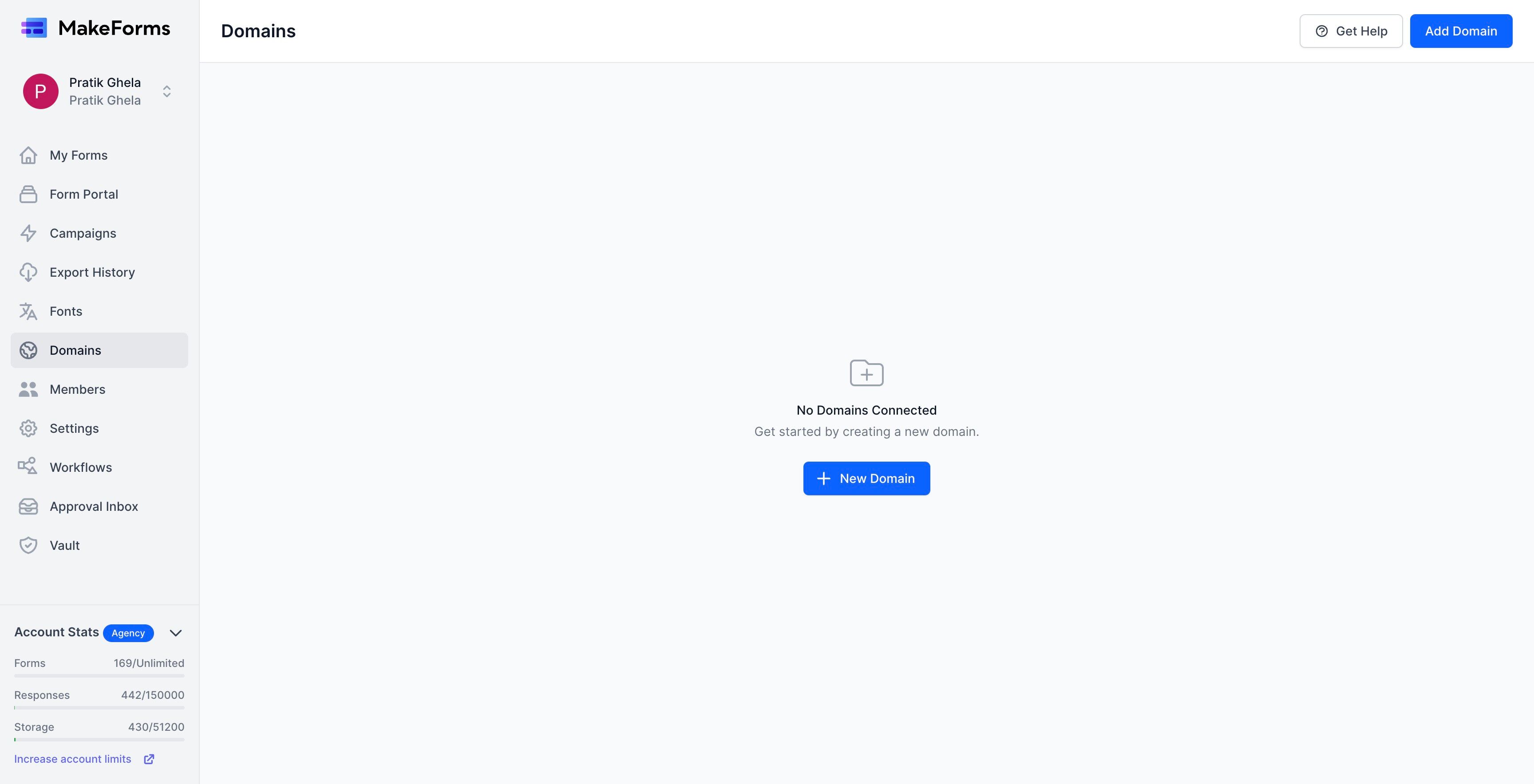 How to setup custom domains - MakeForms