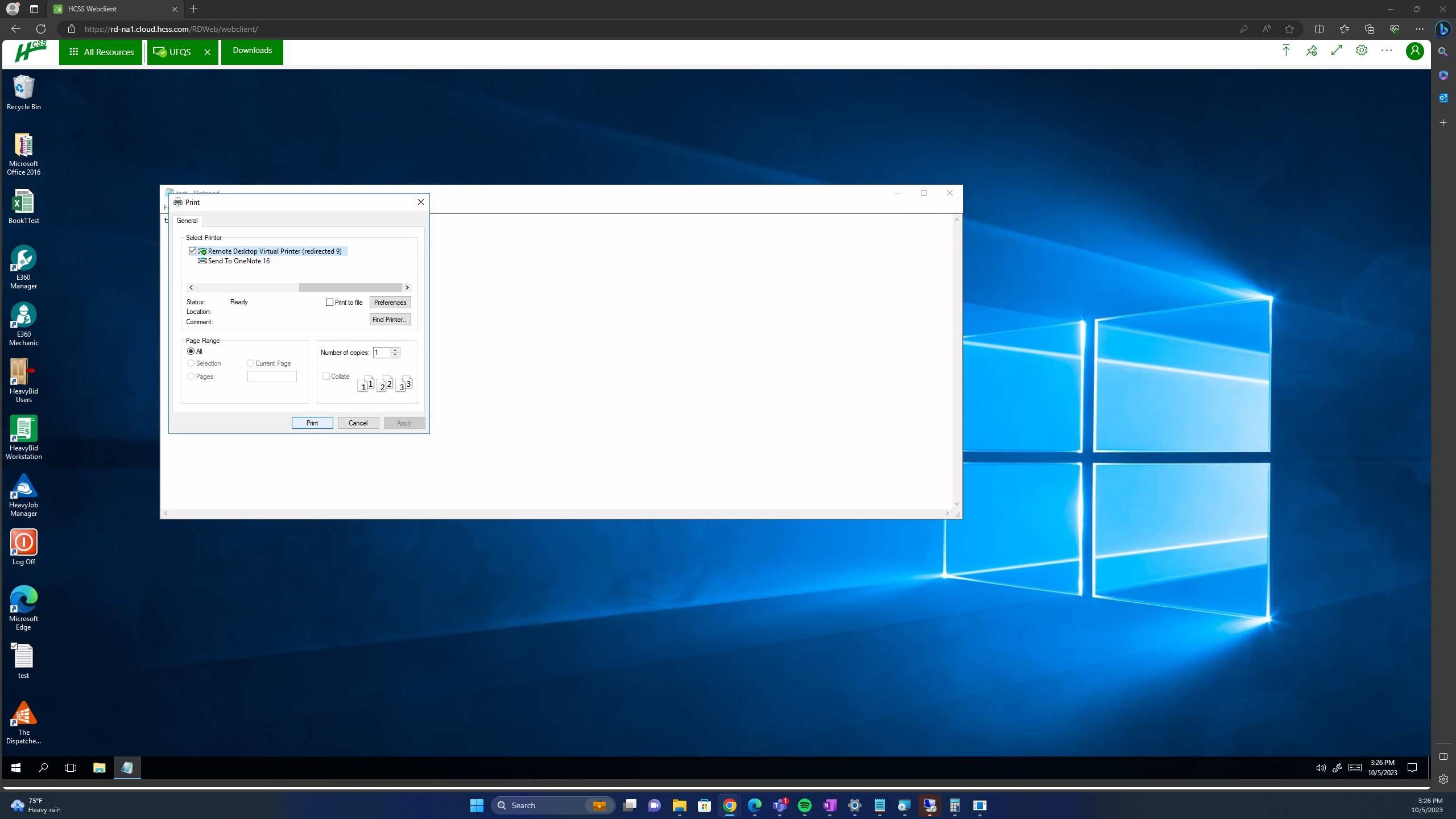 How to Print from HCSS Cloud