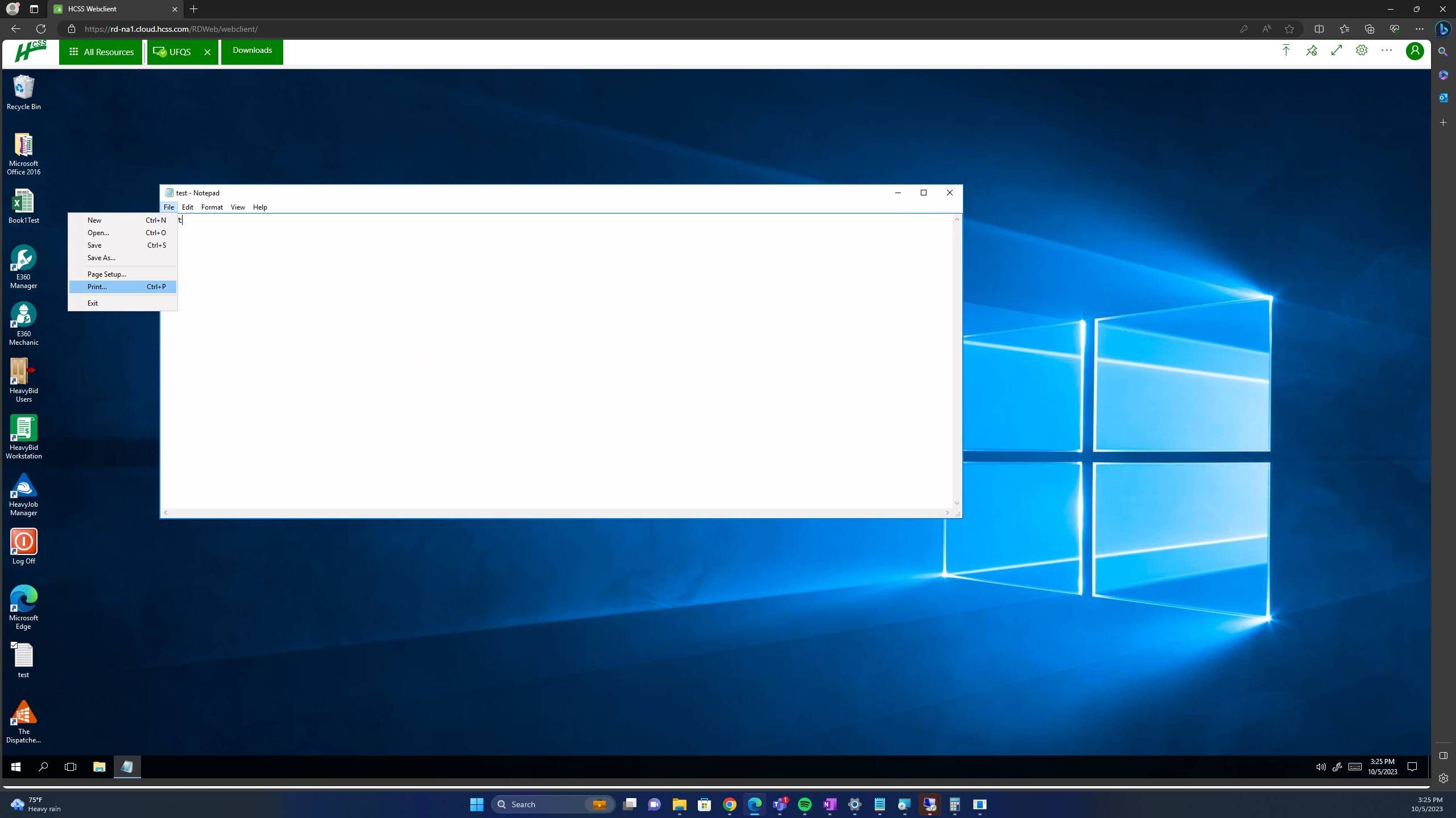 How to Print from HCSS Cloud