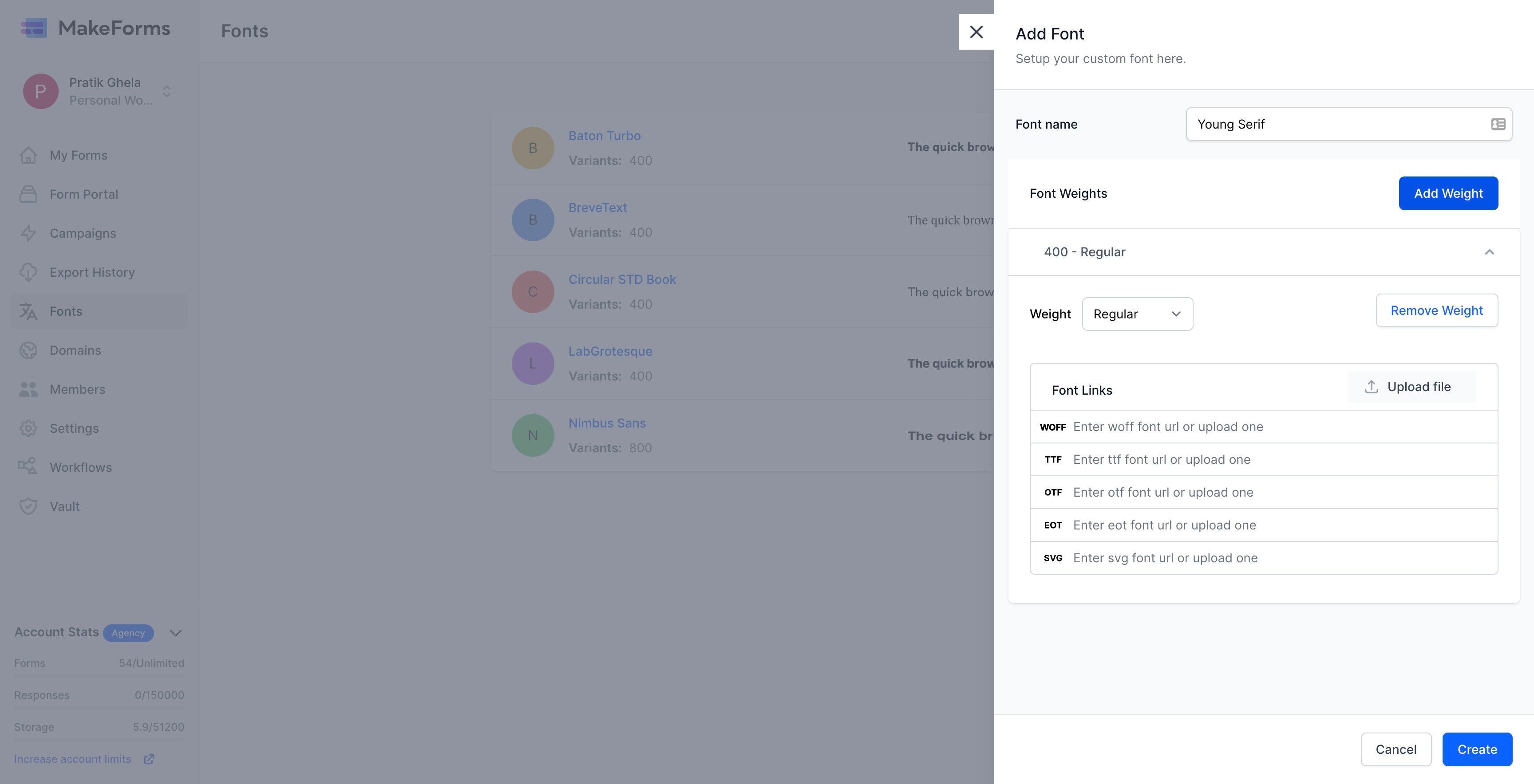Setting up Custom Fonts in MakeForms - MakeForms