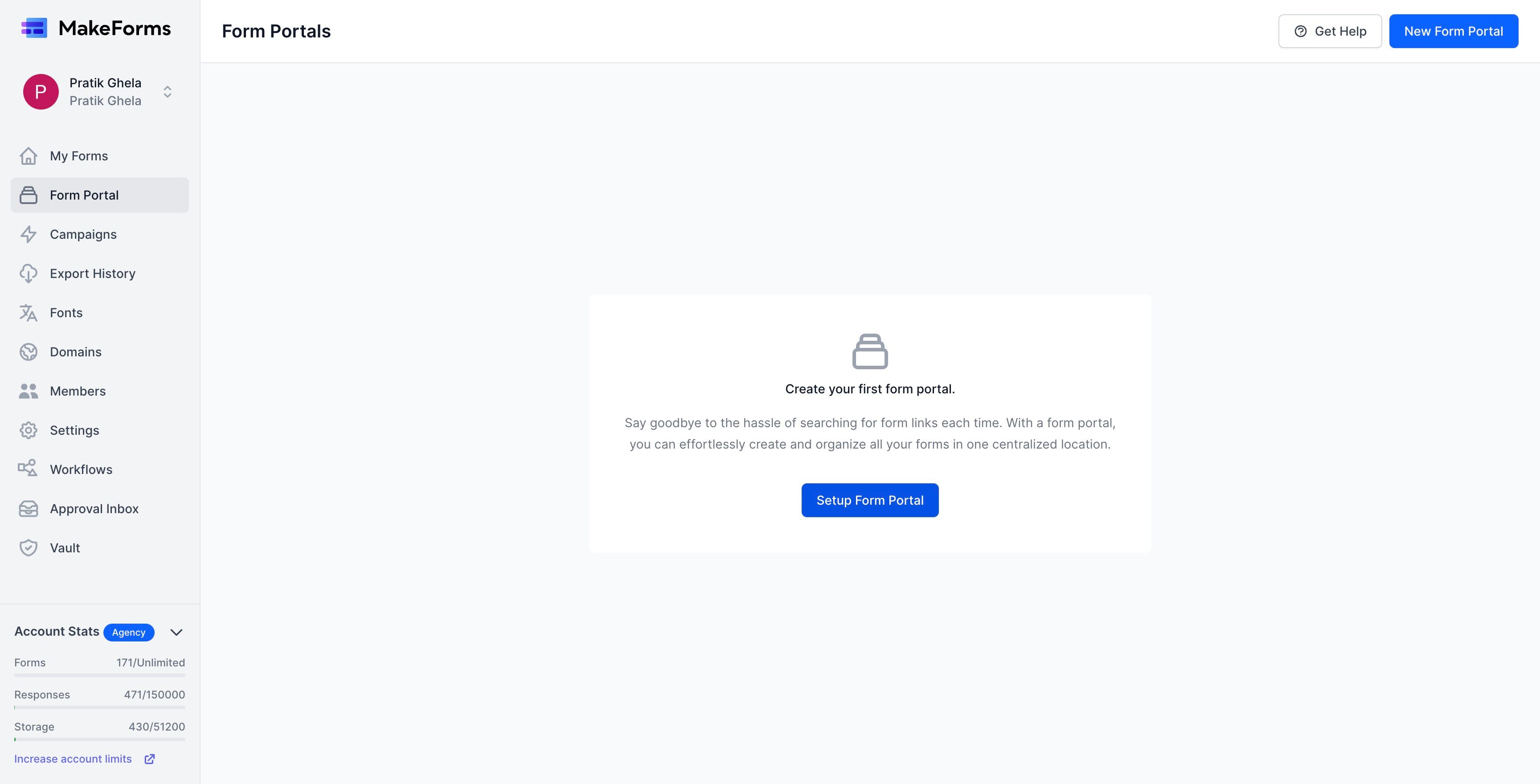 Setting Up And Managing Form Portals - MakeForms