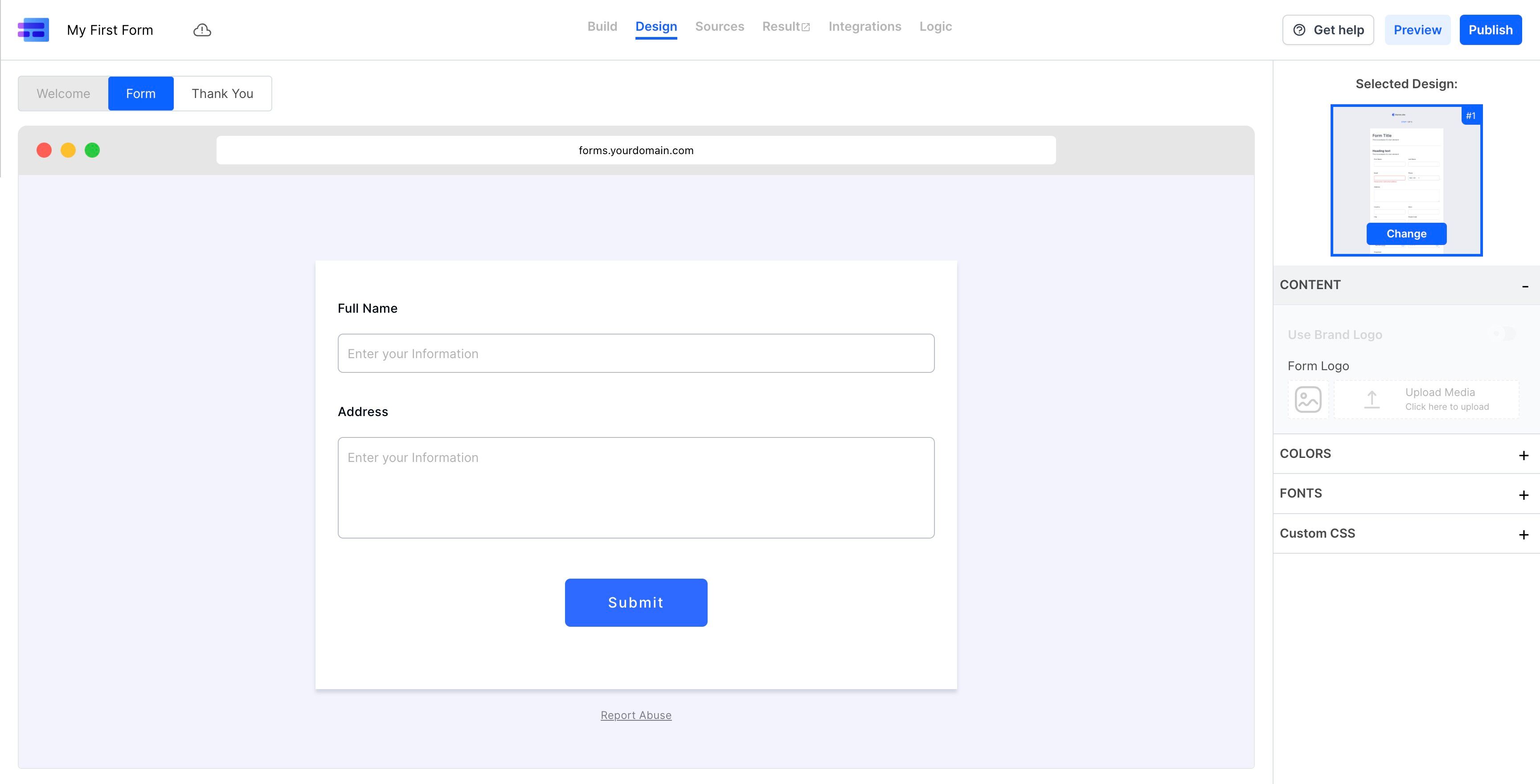 Creating Our First Form - MakeForms