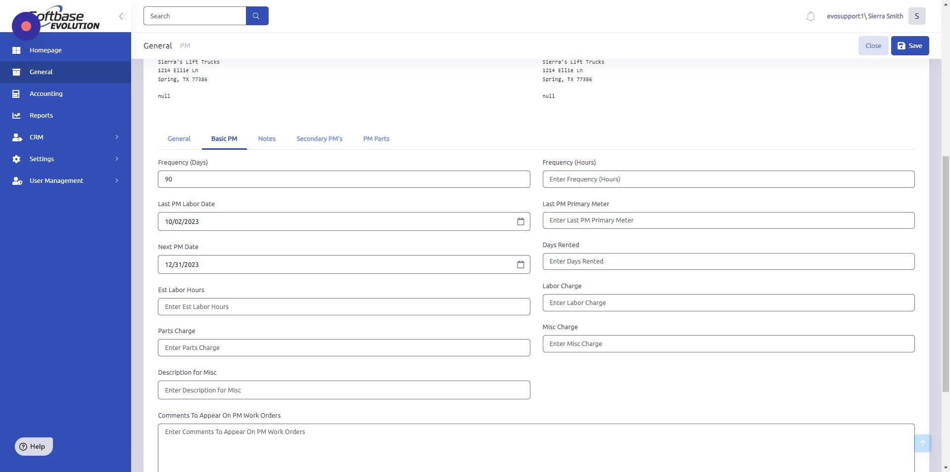 How to Create a PM Record