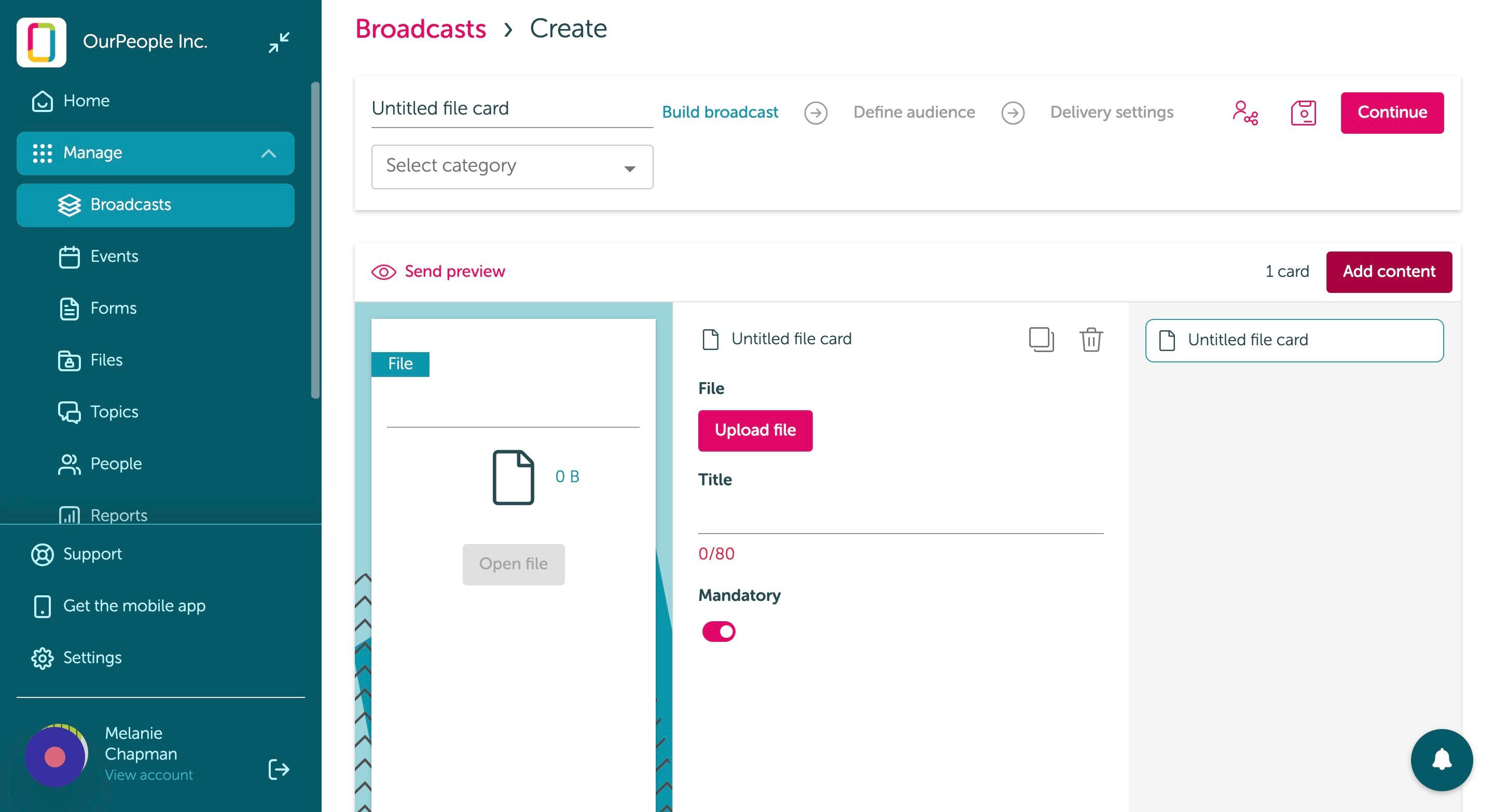 Mandatory Card Types – OurPeople