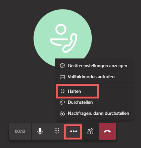 25. Mit Fortsetzen kannst du den Anruf fortsetzen.