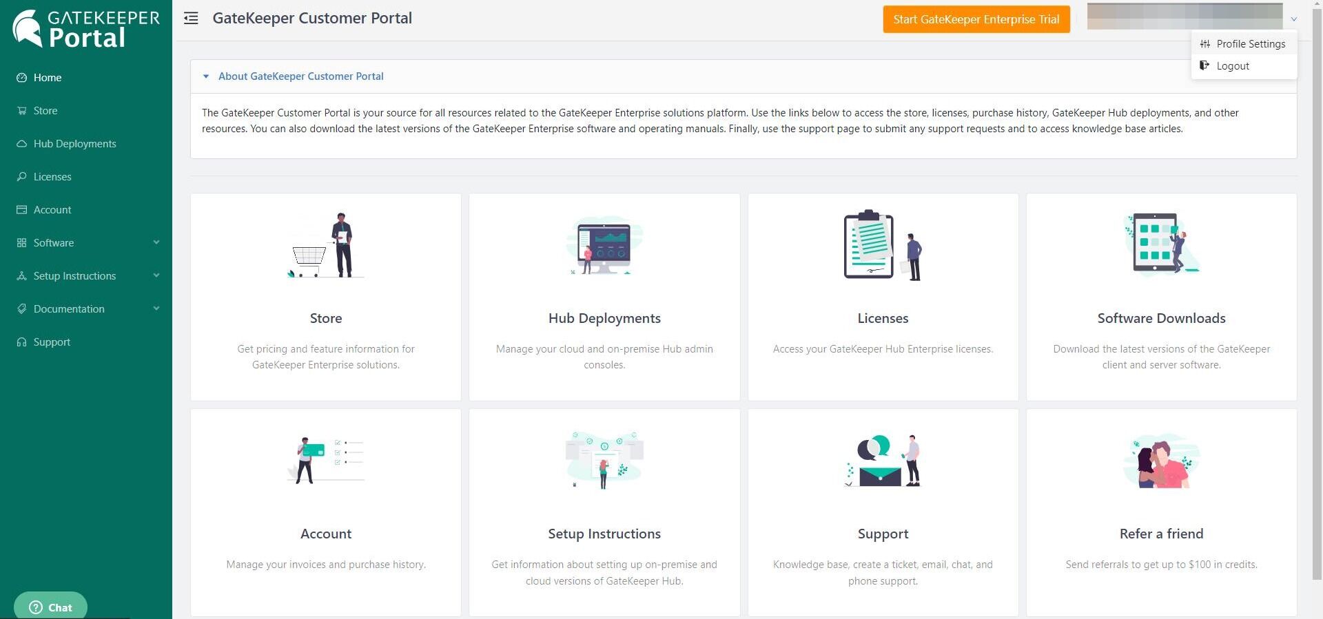 How to change the GateKeeper Portal account password. – GateKeeper