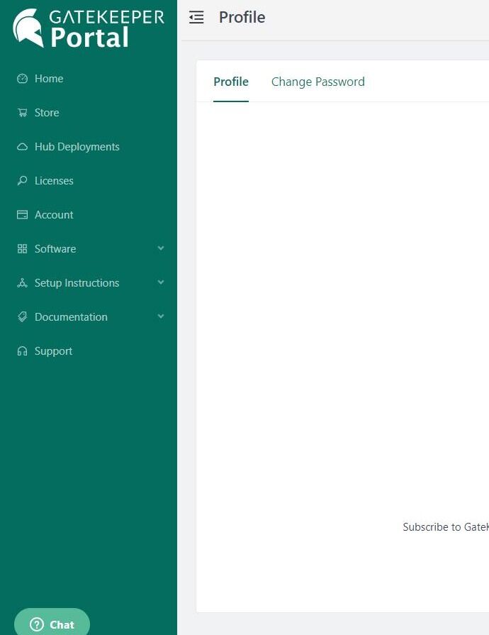 How to change the GateKeeper Portal account password. – GateKeeper