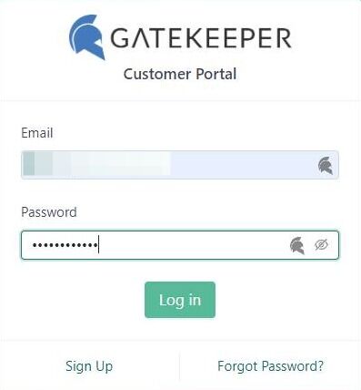 How to change the GateKeeper Portal account password. – GateKeeper
