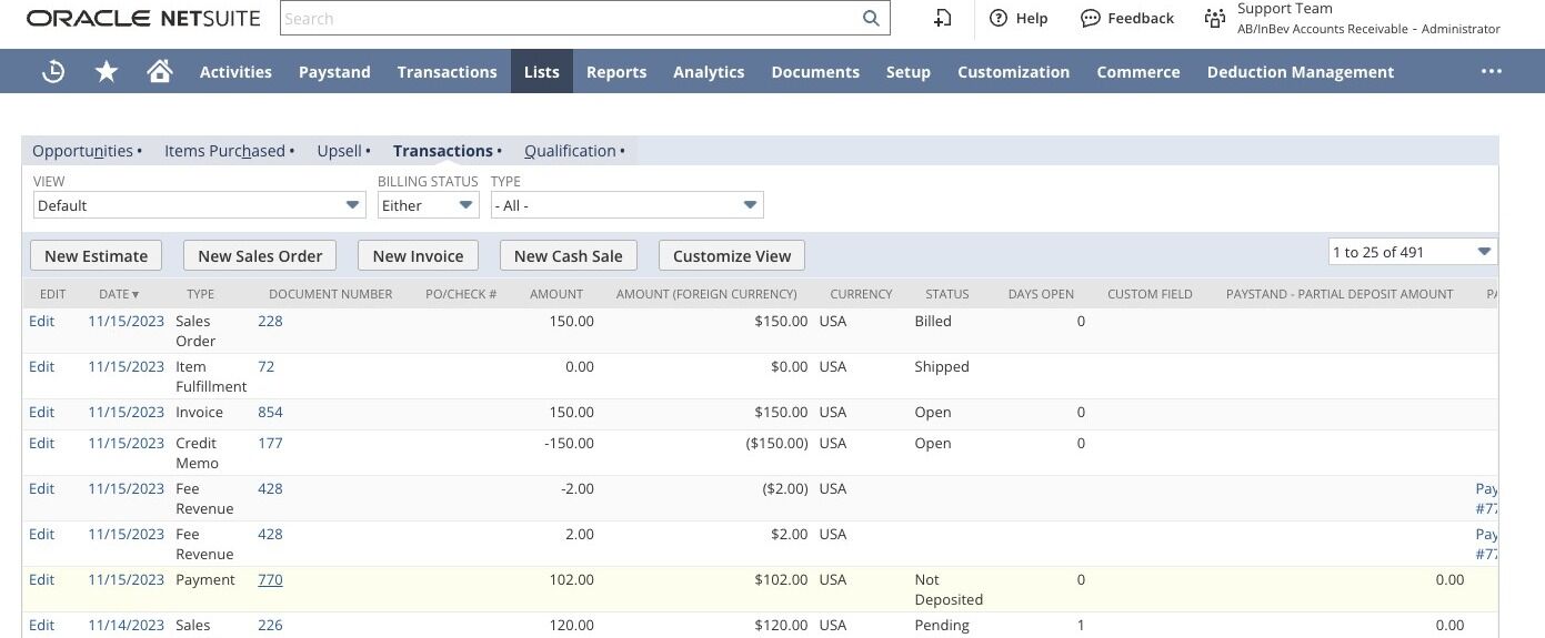 Unapplied payments – Paystand Help Center