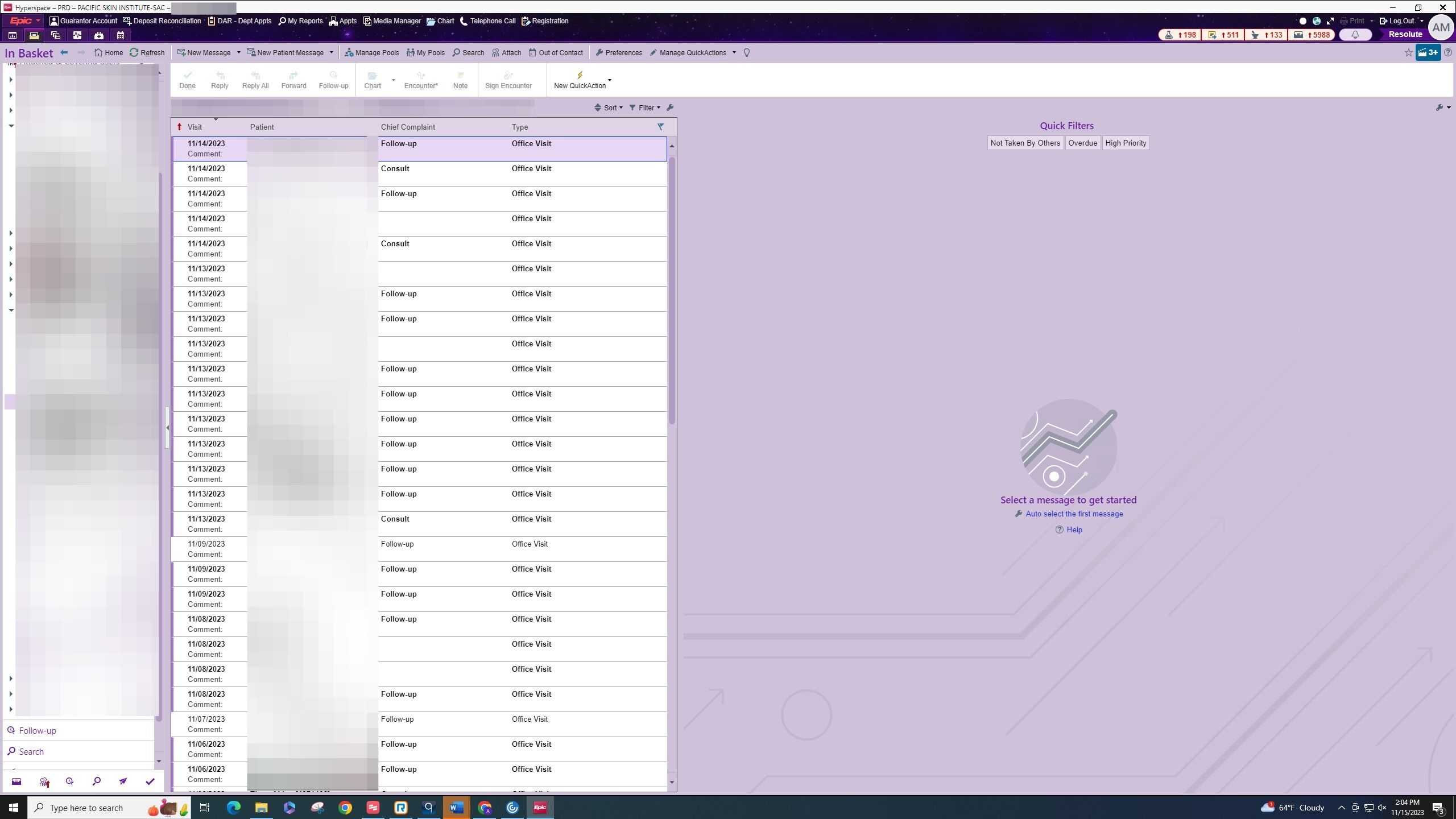 Inbox Navigation - Locating Provider's Open Charts – CareDesk
