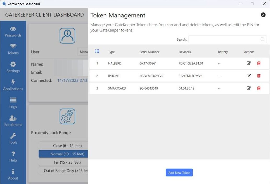 How to add a new GateKeeper token to a user. – GateKeeper