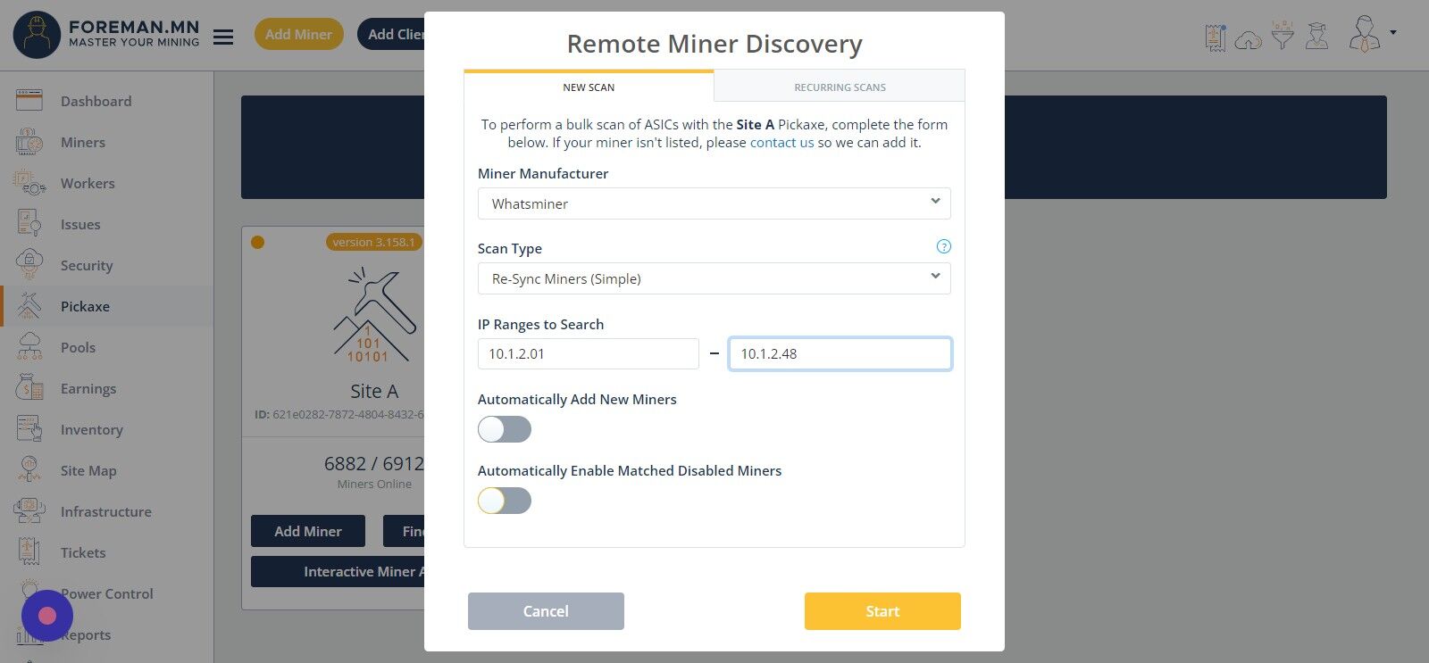 How To: Automatically Re-enable Disabled Miners On Foreman Dashboard – OBM