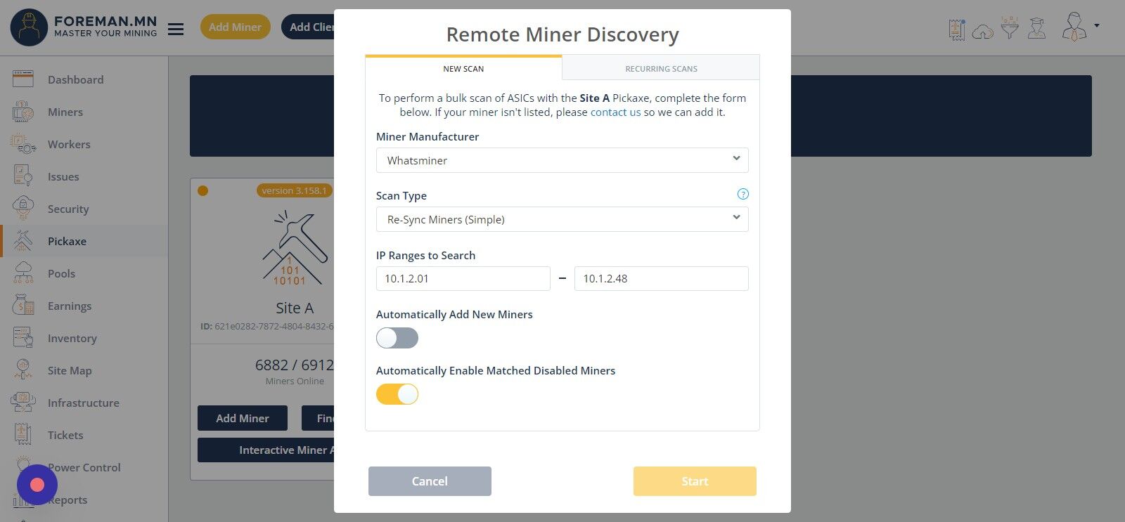 How To: Automatically Re-enable Disabled Miners On Foreman Dashboard – OBM