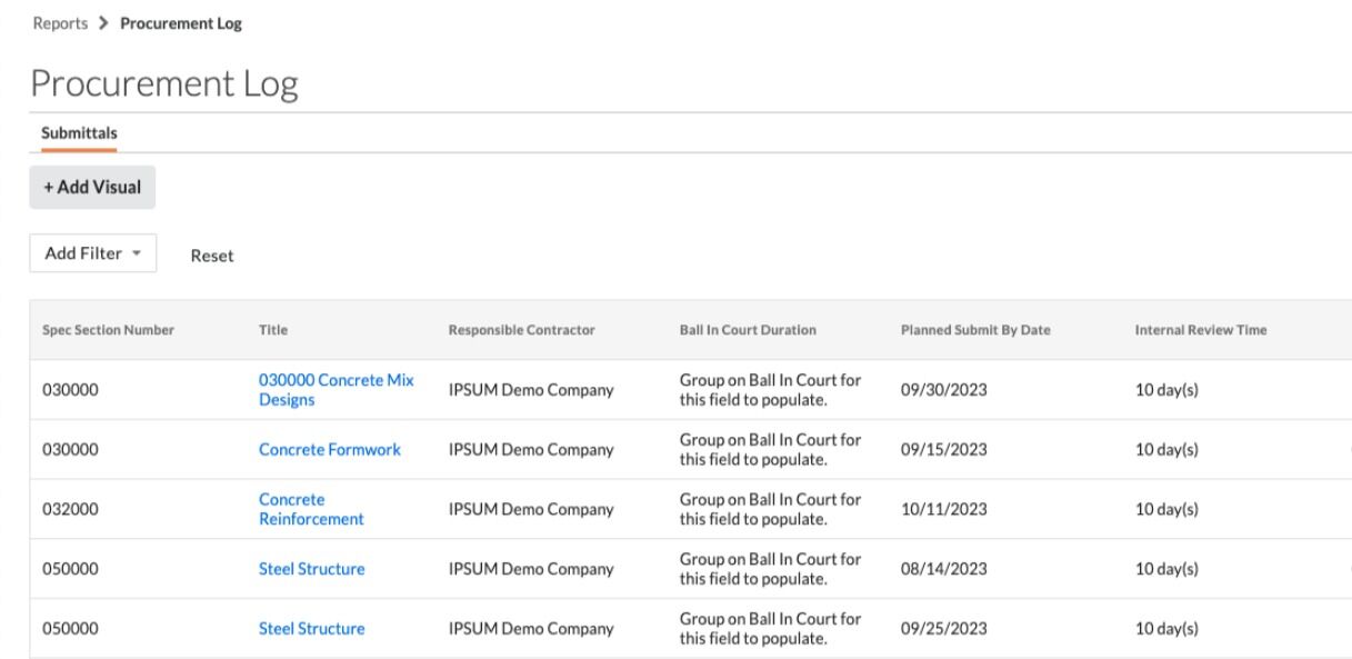 How to Create a Procurement Log in Procore?