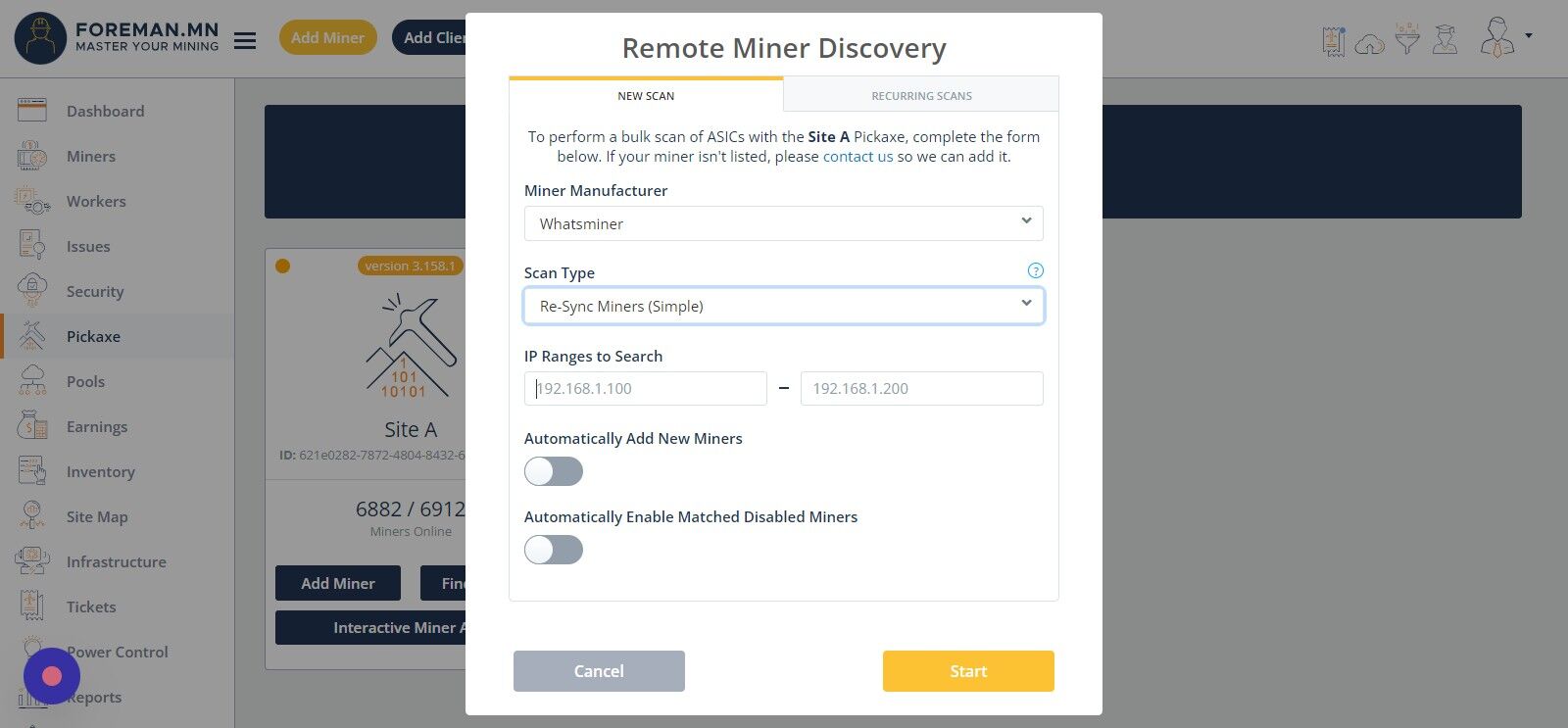 How To: Automatically Re-enable Disabled Miners On Foreman Dashboard – OBM