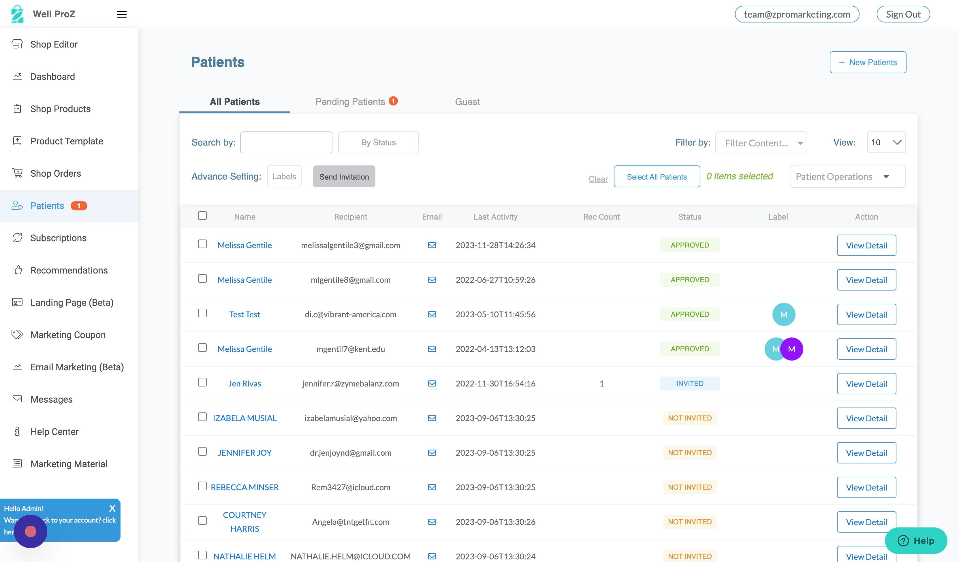 How Do I View and Approve Pending Patient Accounts? – Well Proz