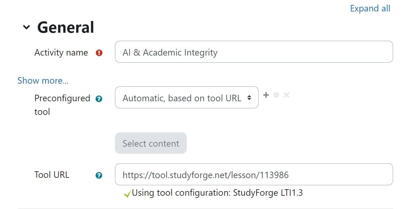 How To Add An Lti Link In Moodle