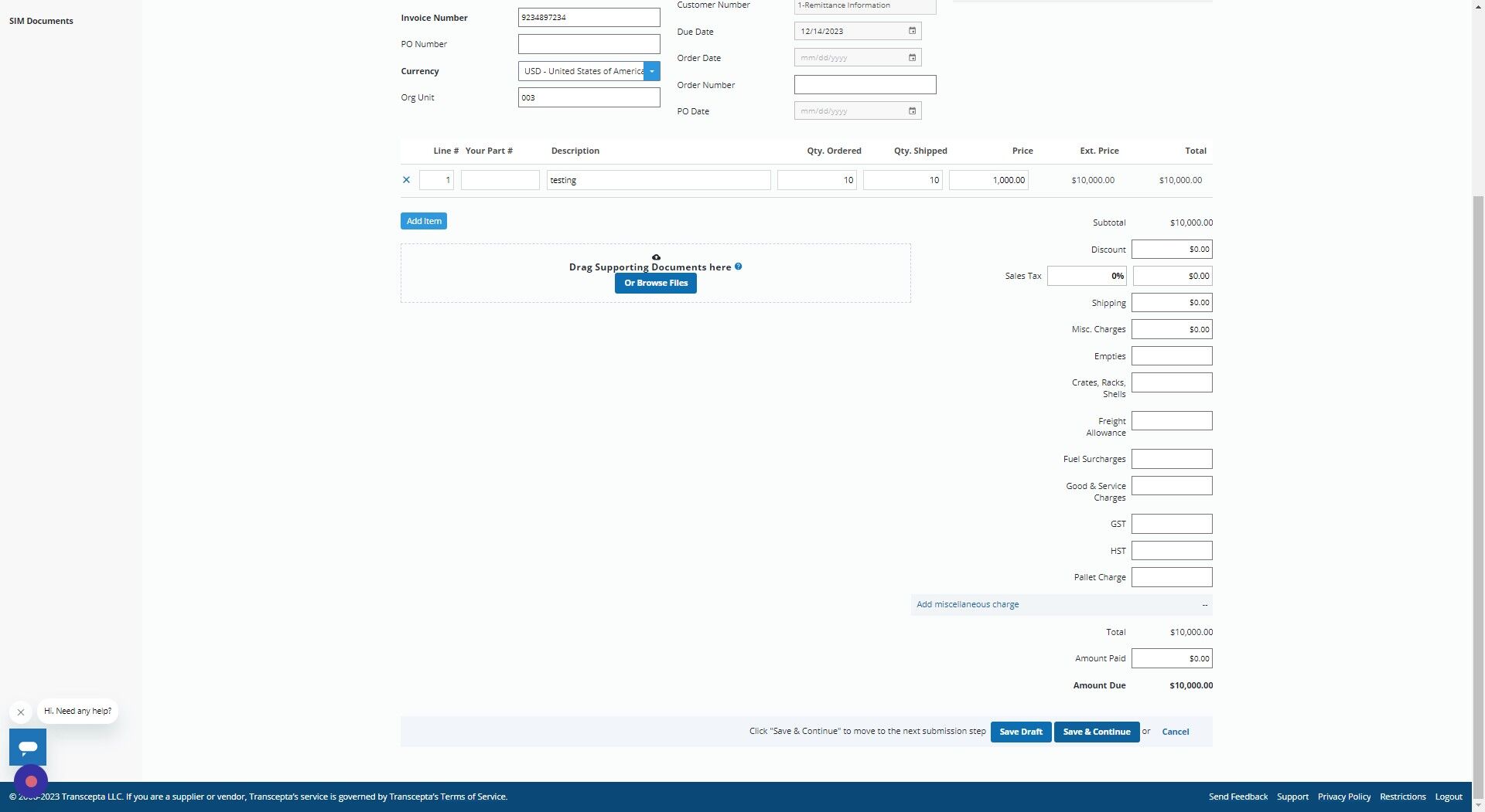 How to Copy an Existing Invoice in Supplier Portal – Transcepta