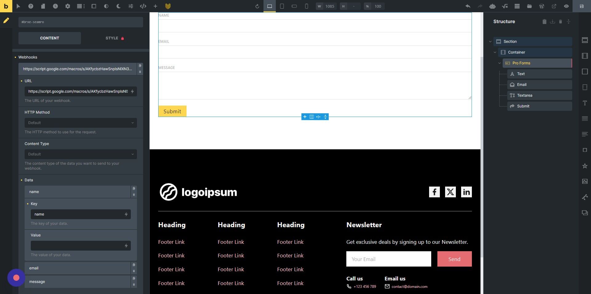 How To Send Bricks Form Data To Google Sheets Using Bricks Forge Pro Form Webhooks – Bricks Coach