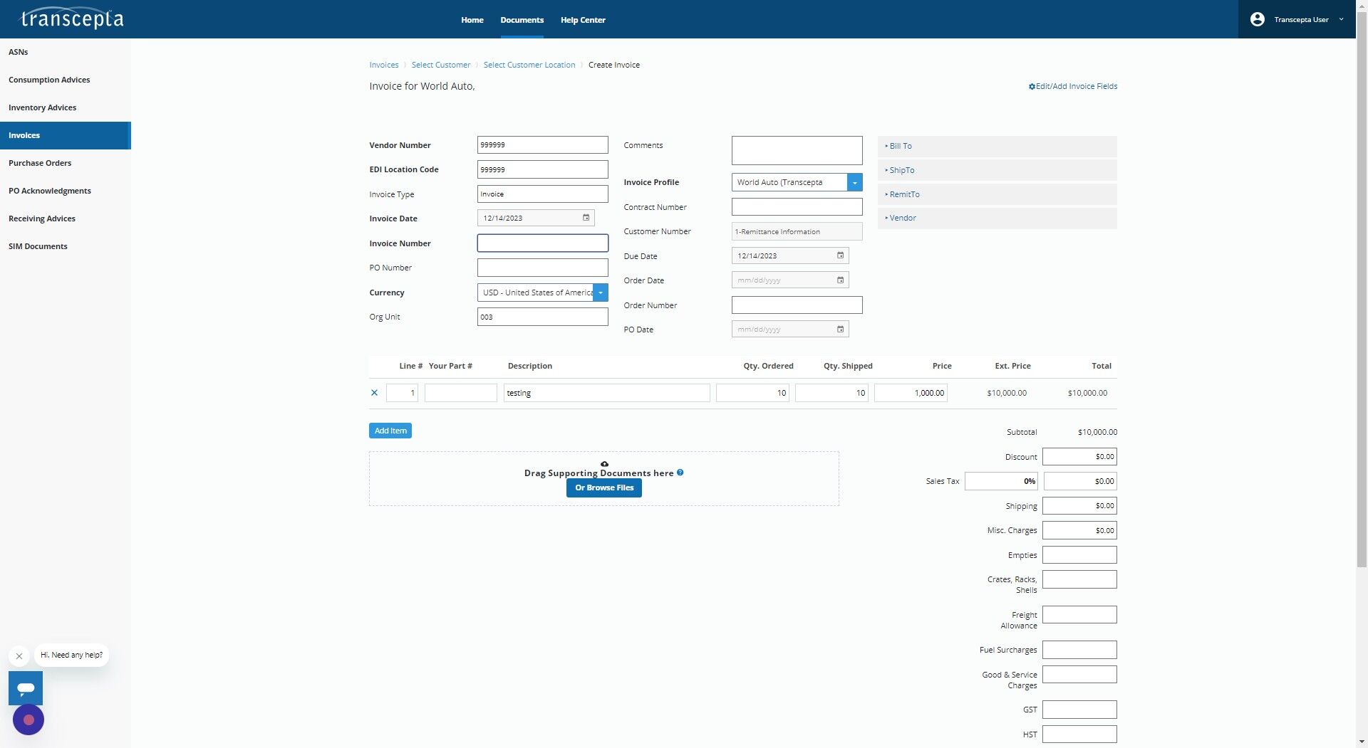 How to Copy an Existing Invoice in Supplier Portal – Transcepta