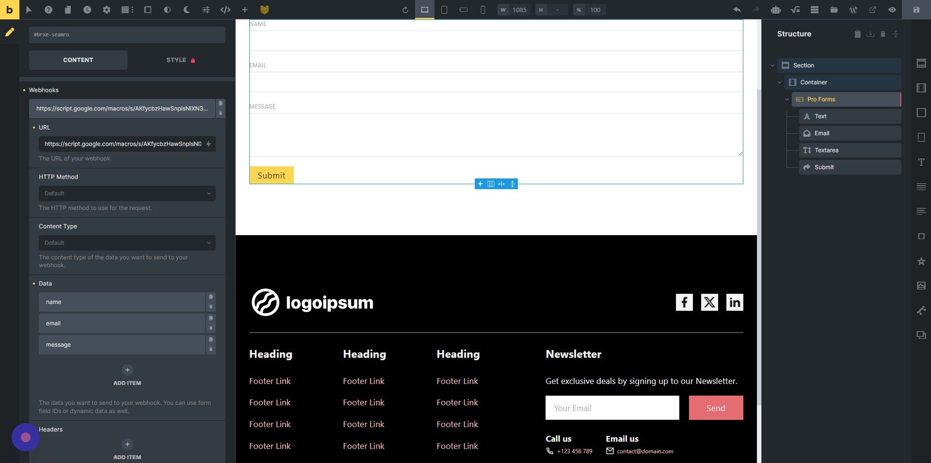 How To Send Bricks Form Data To Google Sheets Using Bricks Forge Pro Form Webhooks – Bricks Coach